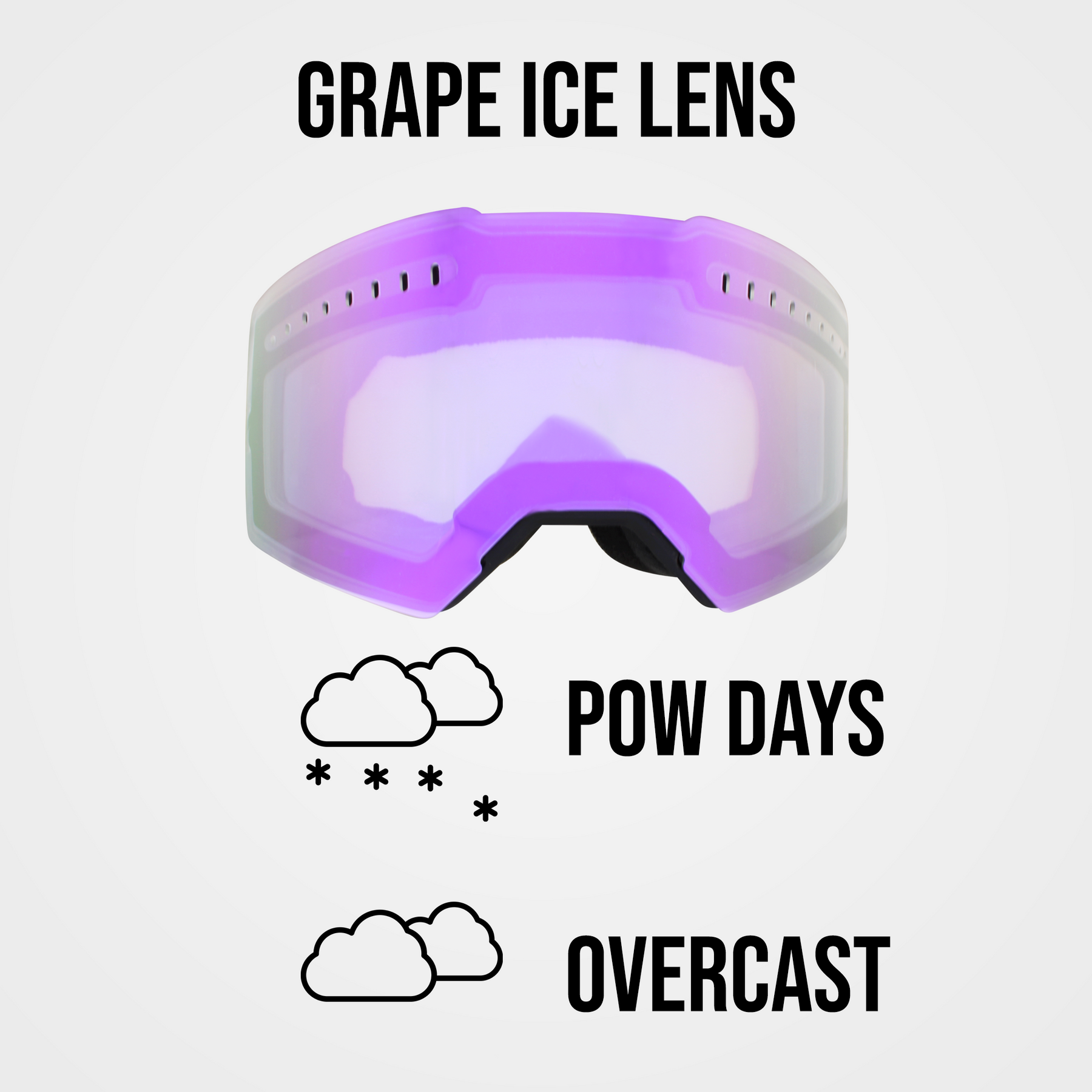 The Valorie Snow Goggle - Grape Ice Lens – Good Day Optics