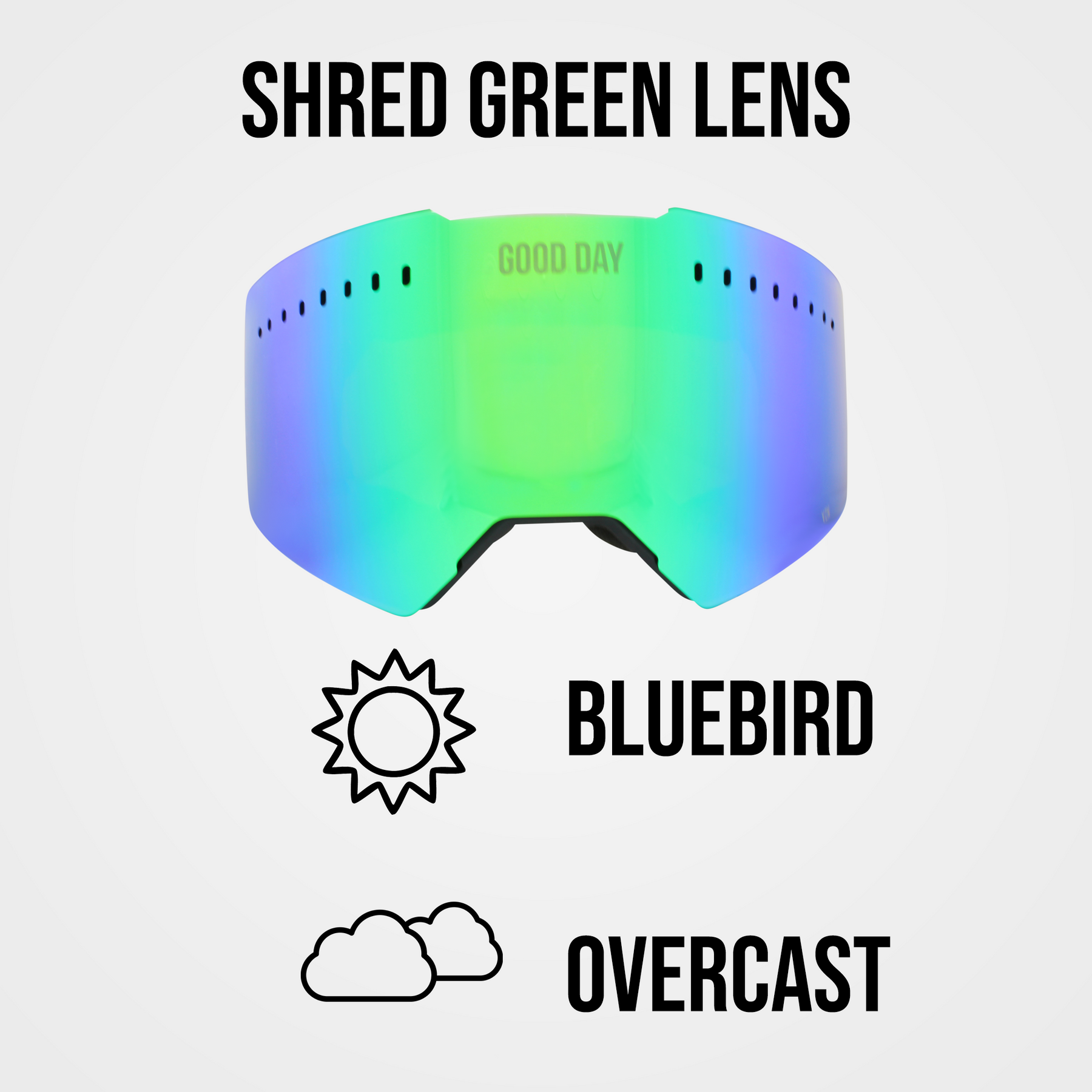 The Valorie Moto/MTB Goggle - Shred Green Lens – Good Day Optics